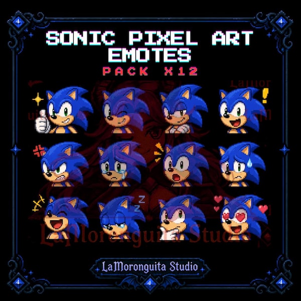 Sonic Pixel Art - Etsy