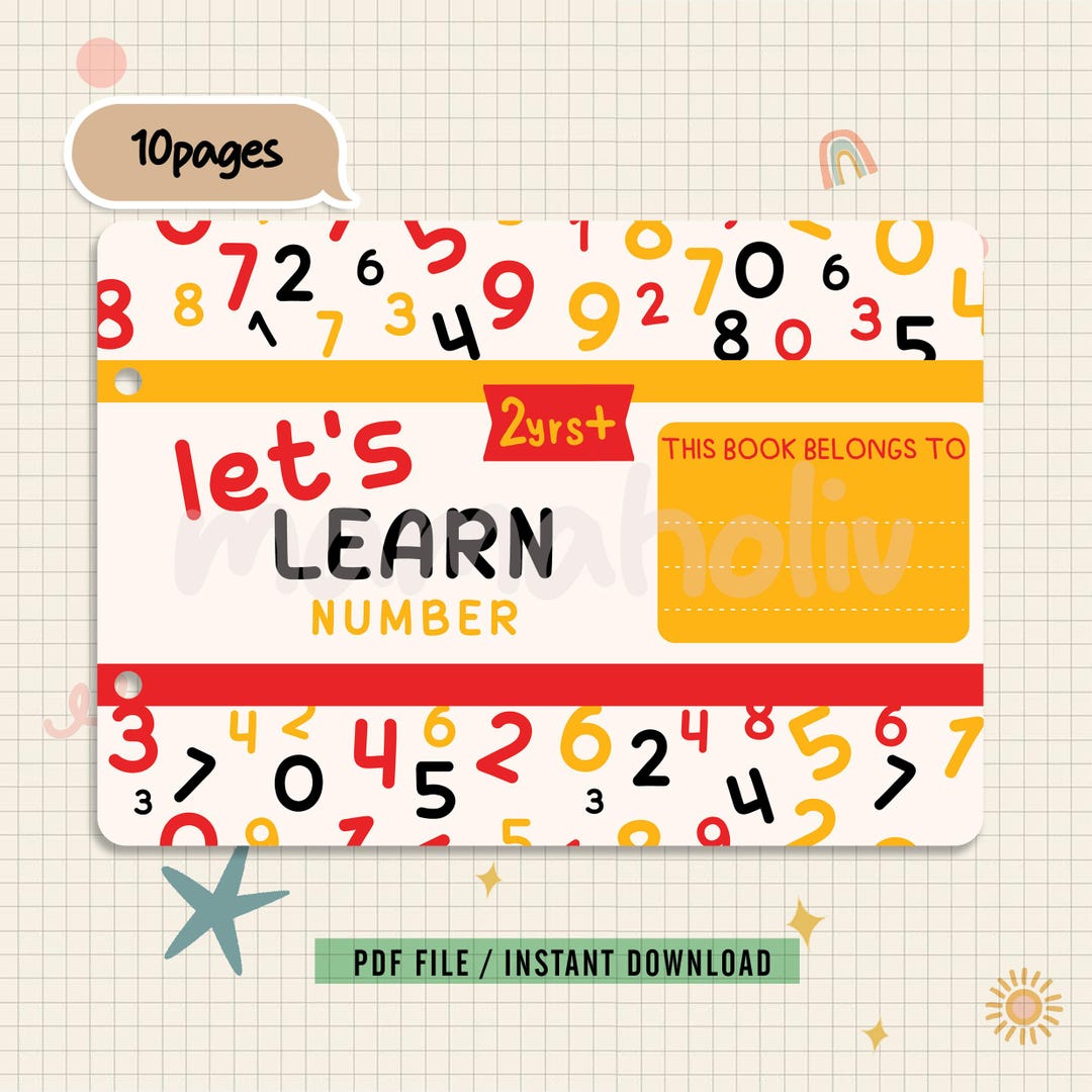 Number Tracing Preschool Worksheets for Toddlers Printable Busy Book ...