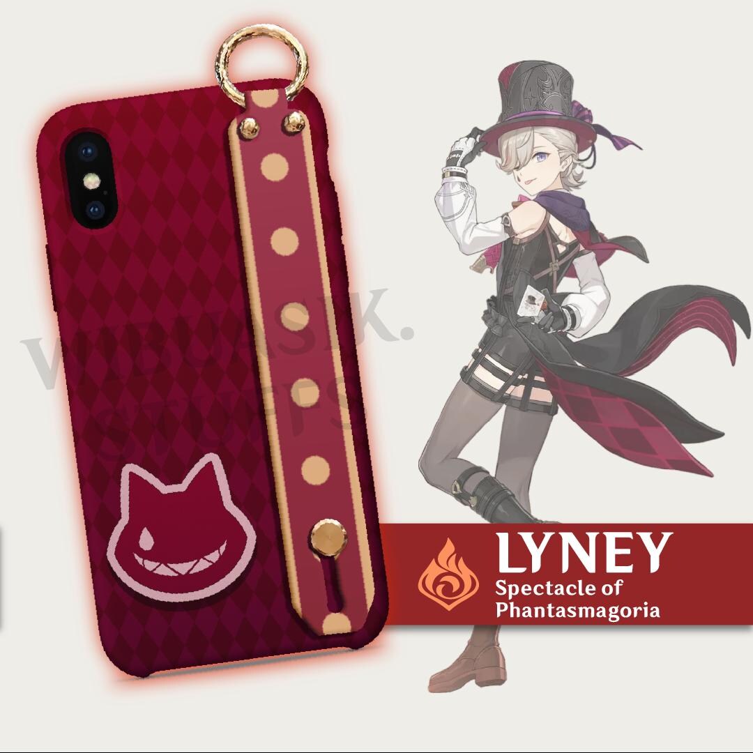 Genshin Impact Phone Case With Handstrap Lyney Aesthetic for iPhone & Samsung Android - Durable ...