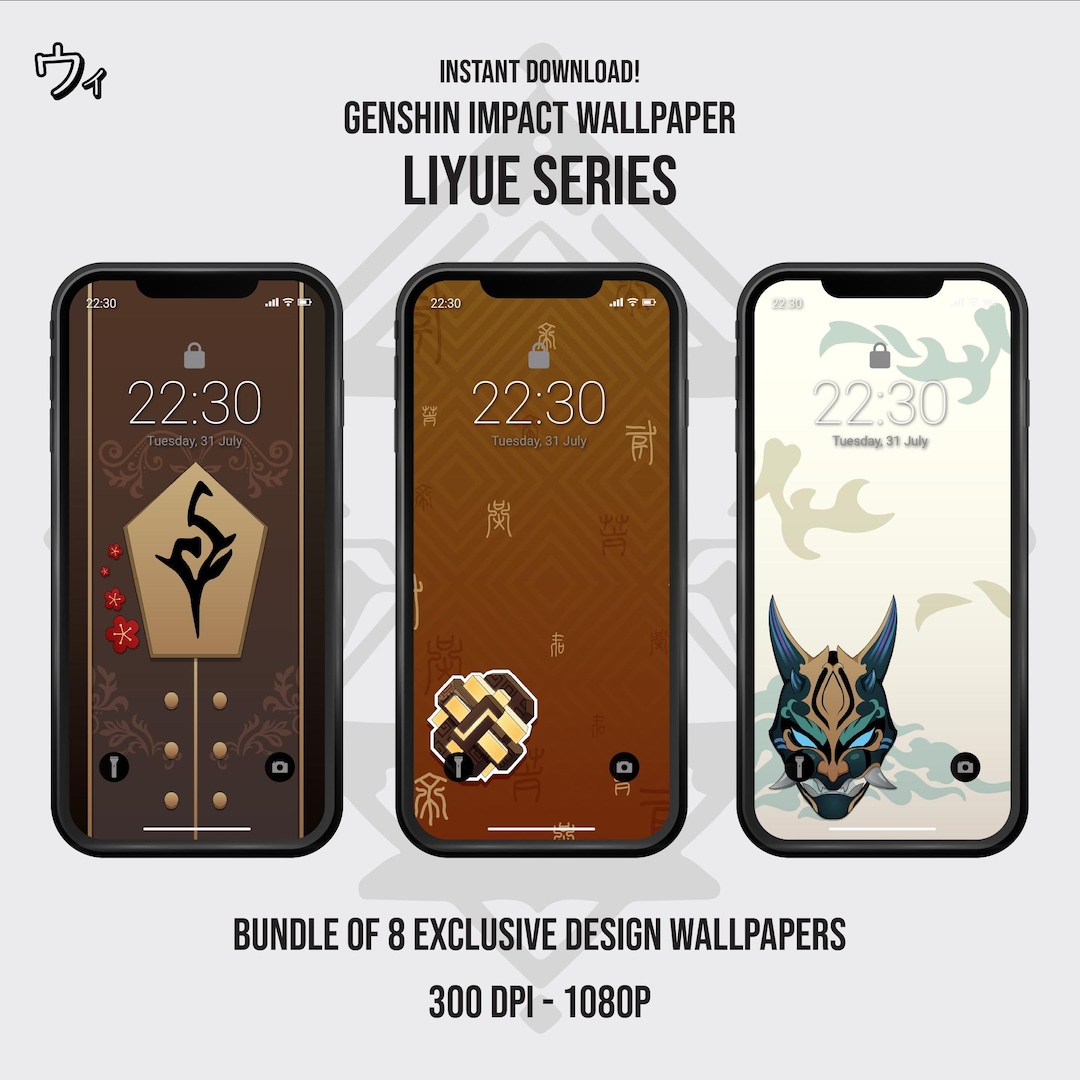 Genshin Impact Liyue Phone Wallpaper Bundle – Digital Art (digital ...