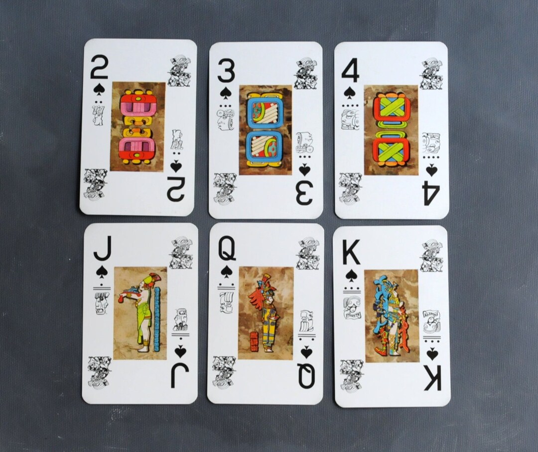 Mayan Playing Cards, Three or Six Playing Cards, Art Supply Cards - Etsy