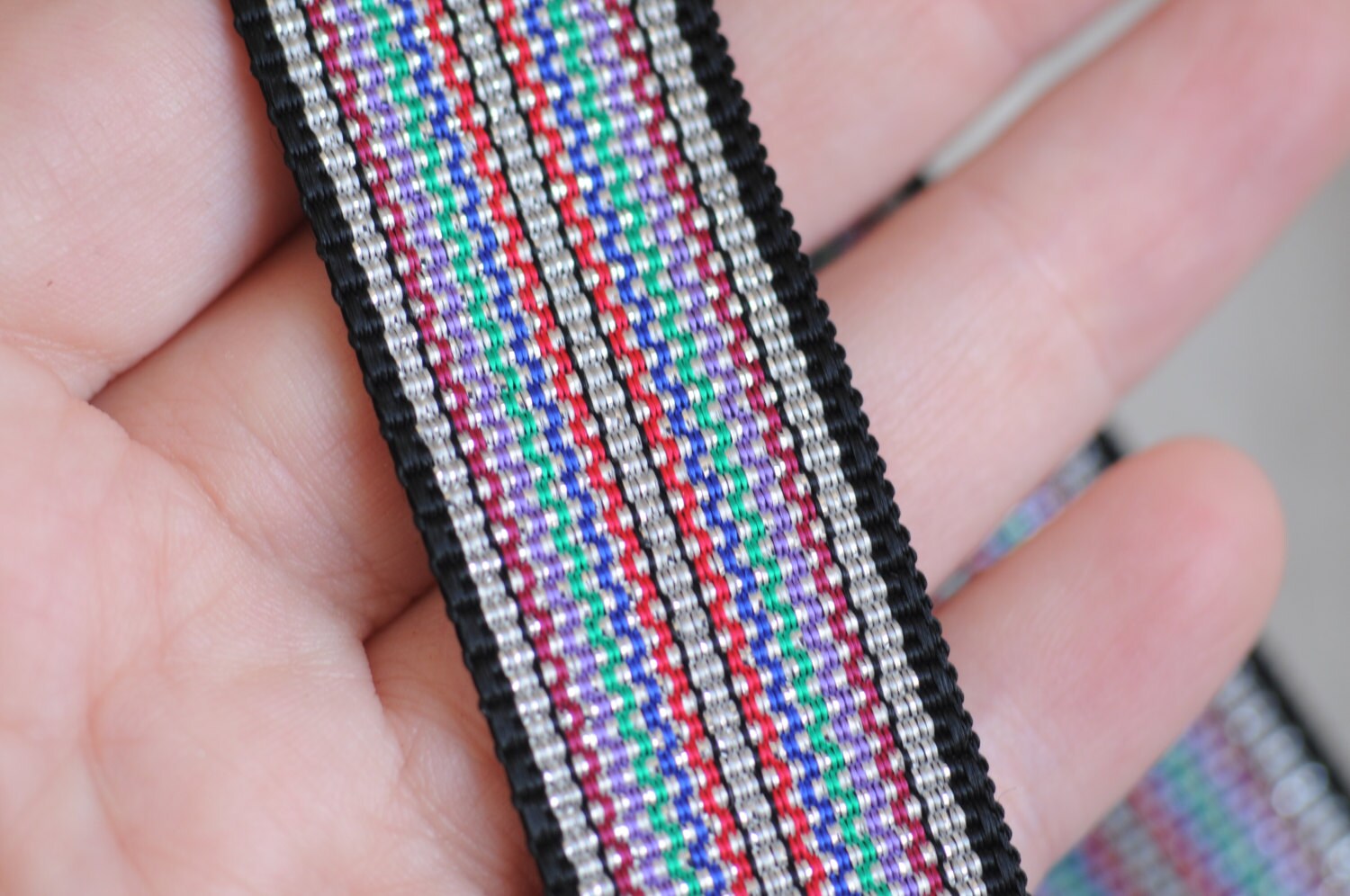 Metallic Braid Trim Webbing Vintage Sporty Stripe Silver | Etsy