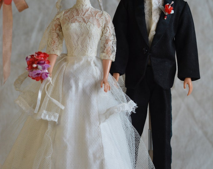 Vintage Barbie and Ken Clone Wedding Dress and Tux Set, Premier 60s - Etsy