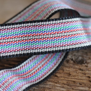 Metallic Braid, Trim, Webbing, Vintage Sporty Stripe Silver - Etsy