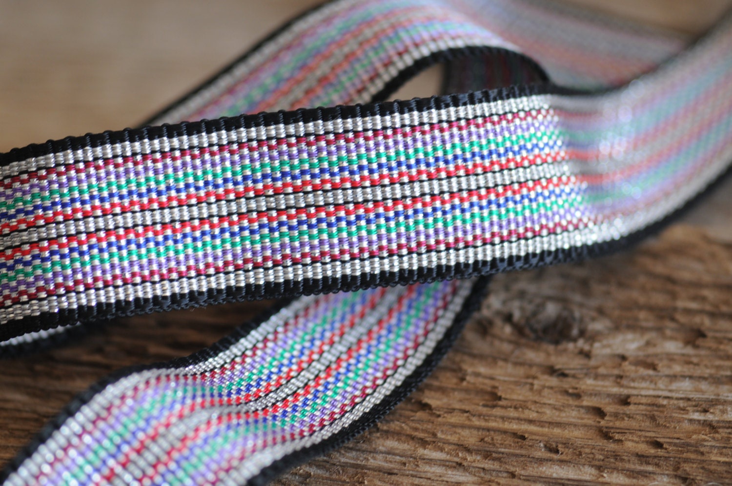 Metallic Braid Trim Webbing Vintage Sporty Stripe Silver | Etsy