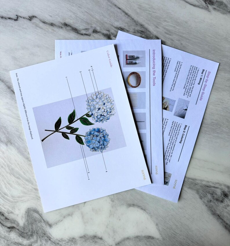 Blue Hydrangea Cloisonné Craft Kit, Enamel Art Painting DIY - Etsy