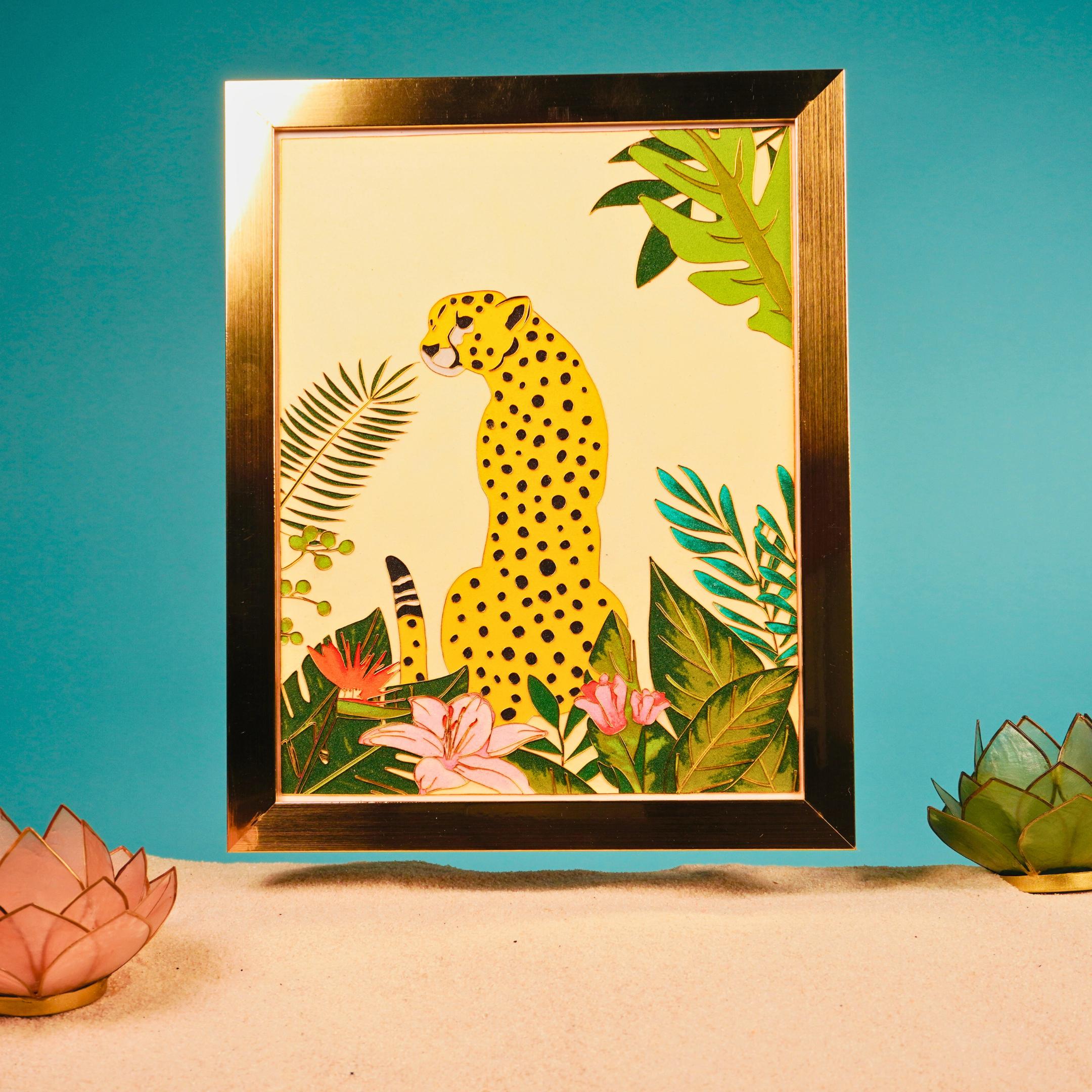 Boho Cheetah DIY Cloisonné Craft Kit; Enamel Art Painting; Crafting ...