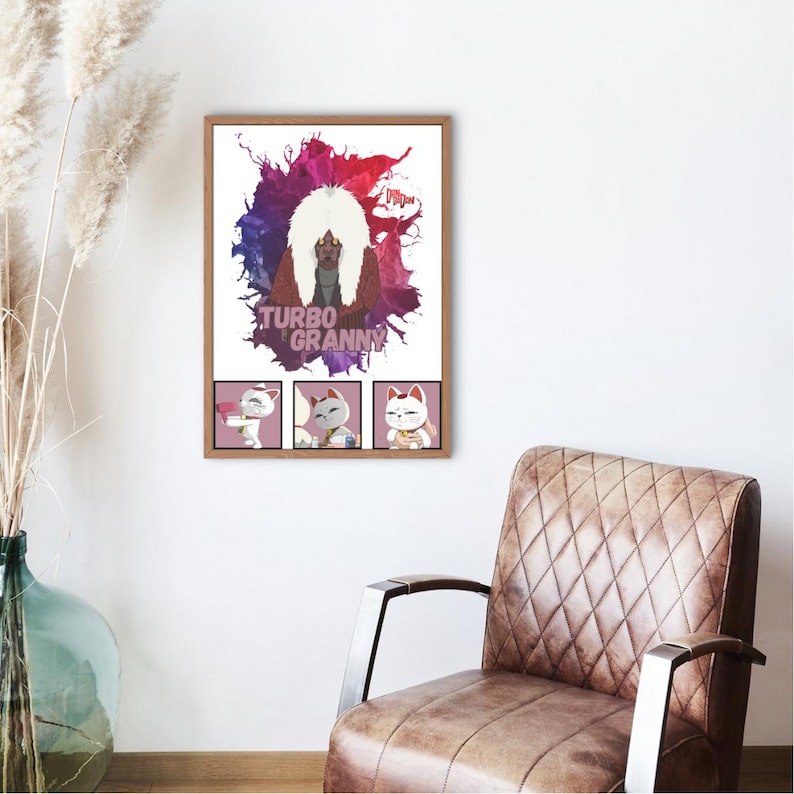 Dandadan Turbo Granny Baba Yokai Anime Illustration Streetwear Artwork ...