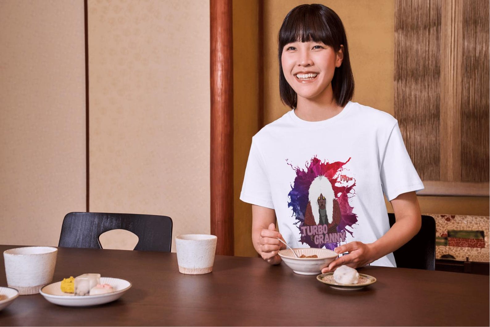 Dandadan Turbo Granny Baba Yokai Anime Illustration Streetwear Artwork ...