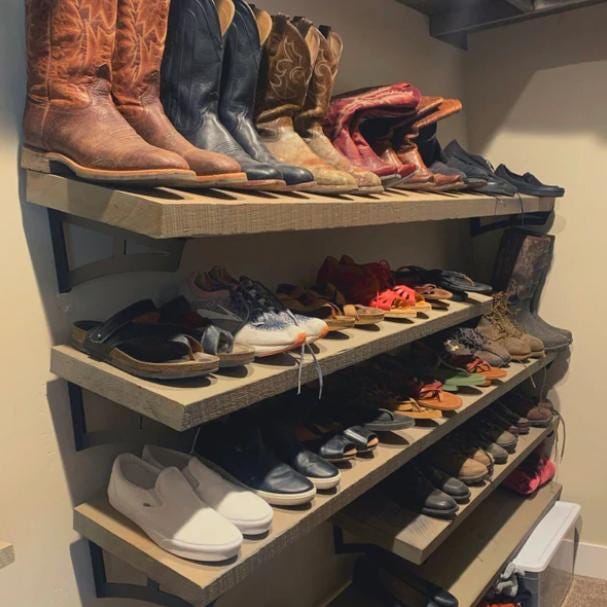 Heavy-duty Handmade Metal Shelving Brackets for Shoe Storage ...