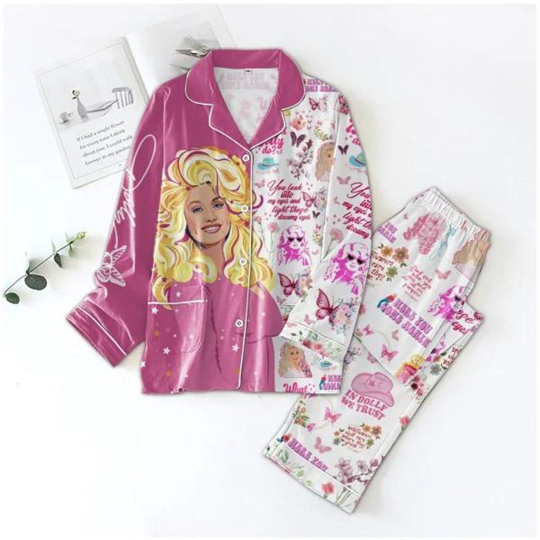 Dolly Parton Pajamas, Set Dolly Parton Shirt, Dolly Parton Shirt - Etsy