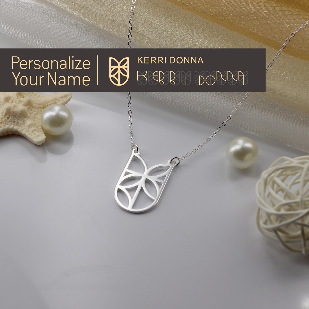 Personalized S925 Silver Name Necklace: Custom Logo Jewelry - Etsy