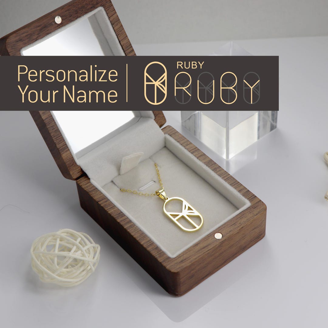 Personalized Name Logo Necklace: Handmade Custom Jewelry Gift - Etsy