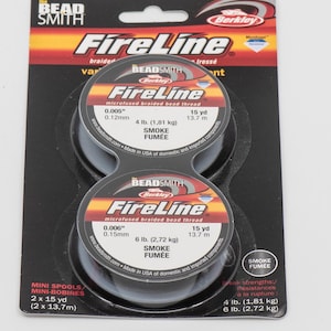 4 and 6 LB Fireline Smoke Grey .005 IN/.12MM and .006 In/.15mm Diameter ...
