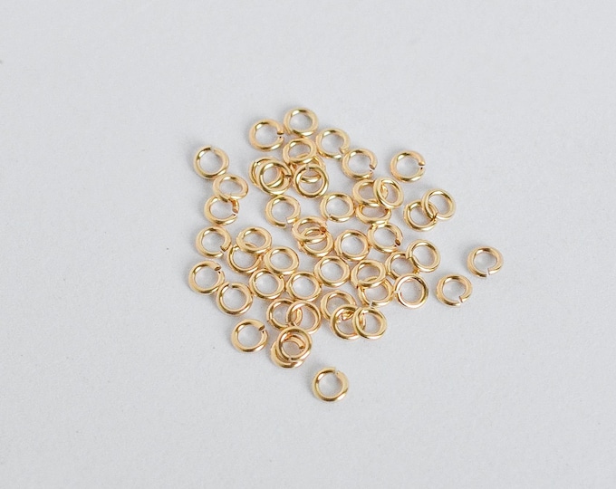 50pcs 14K Gold Filled 4mm Open Jump Rings, 22 Ga Made in USA, GF8 - Etsy
