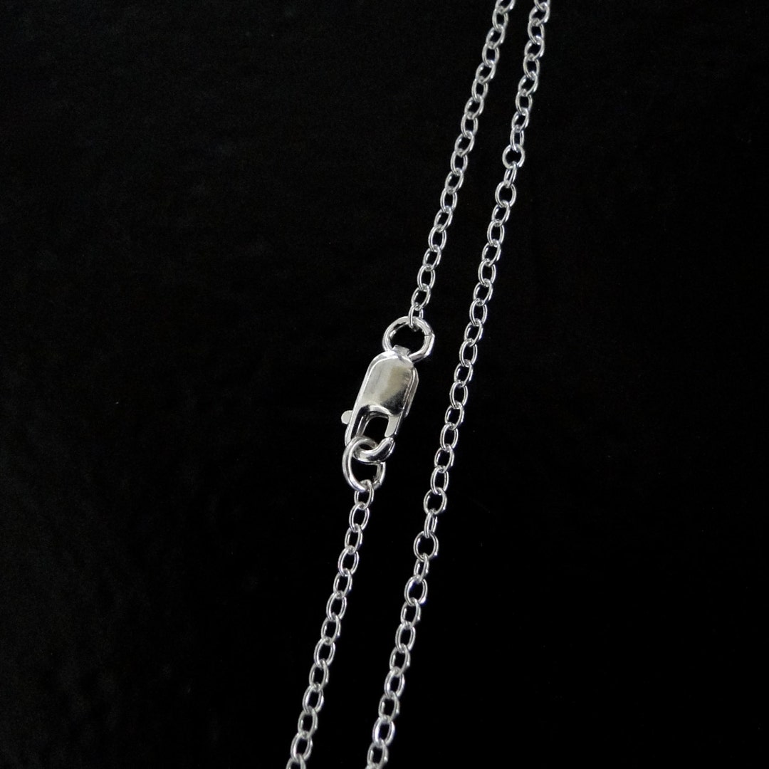 22 Inch Solid Sterling Silver Flat-round Cable Chain Necklace - Custom ...