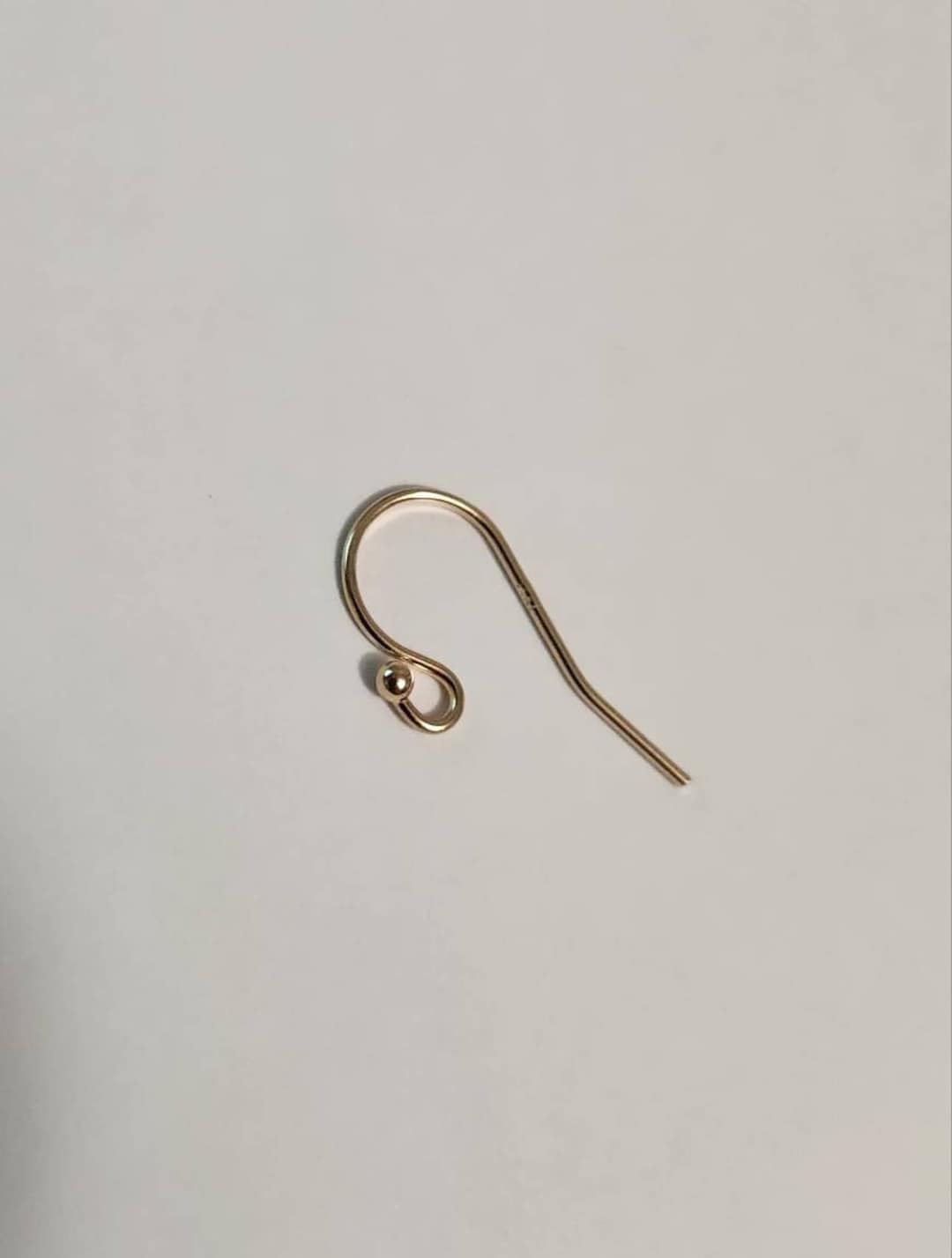 14K Gold Ball End Ear Wires .76mm Thickness With 1mm Ball, Made in USA ...