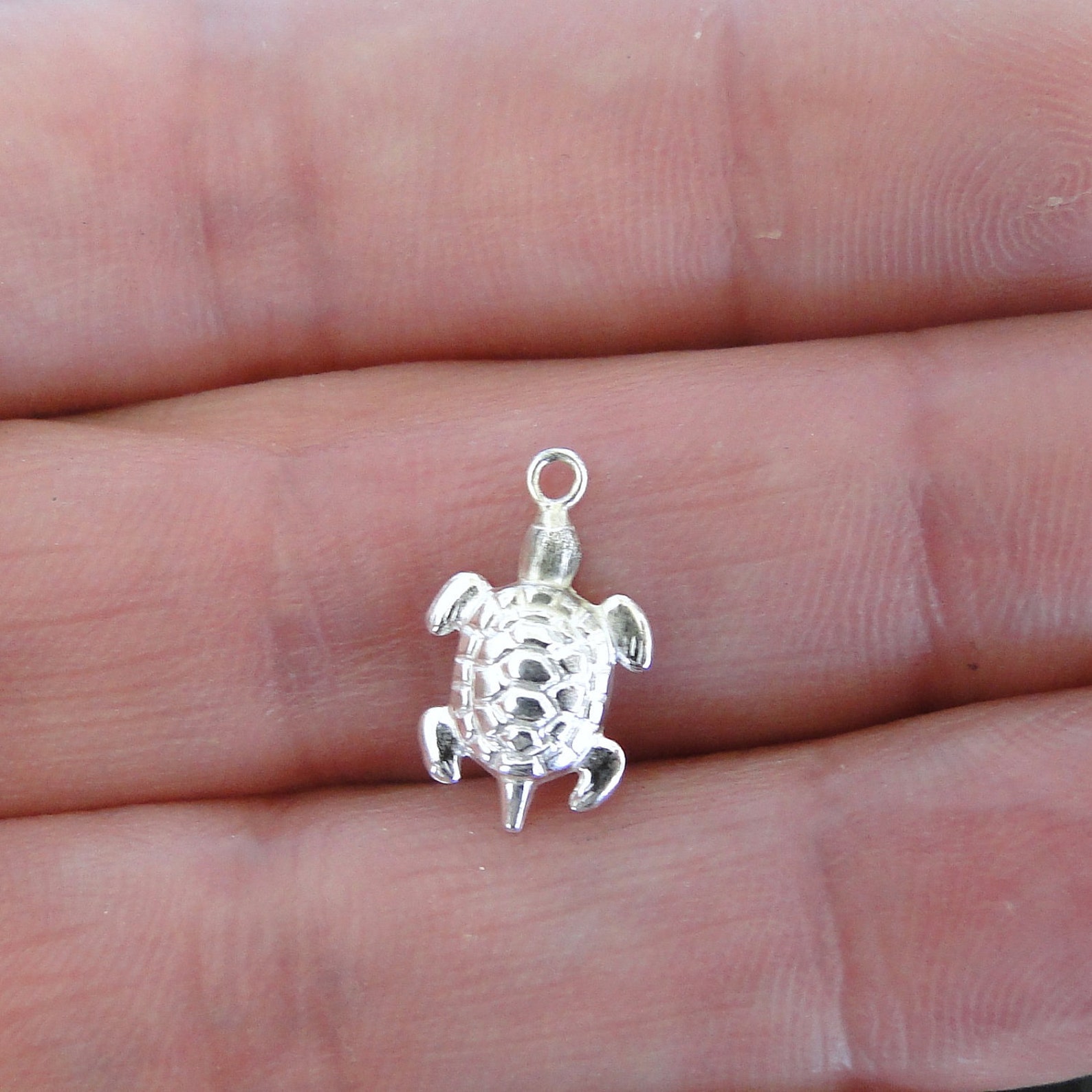 2 Sterling Silver Turtle Charms Made in USA SC15 | Etsy