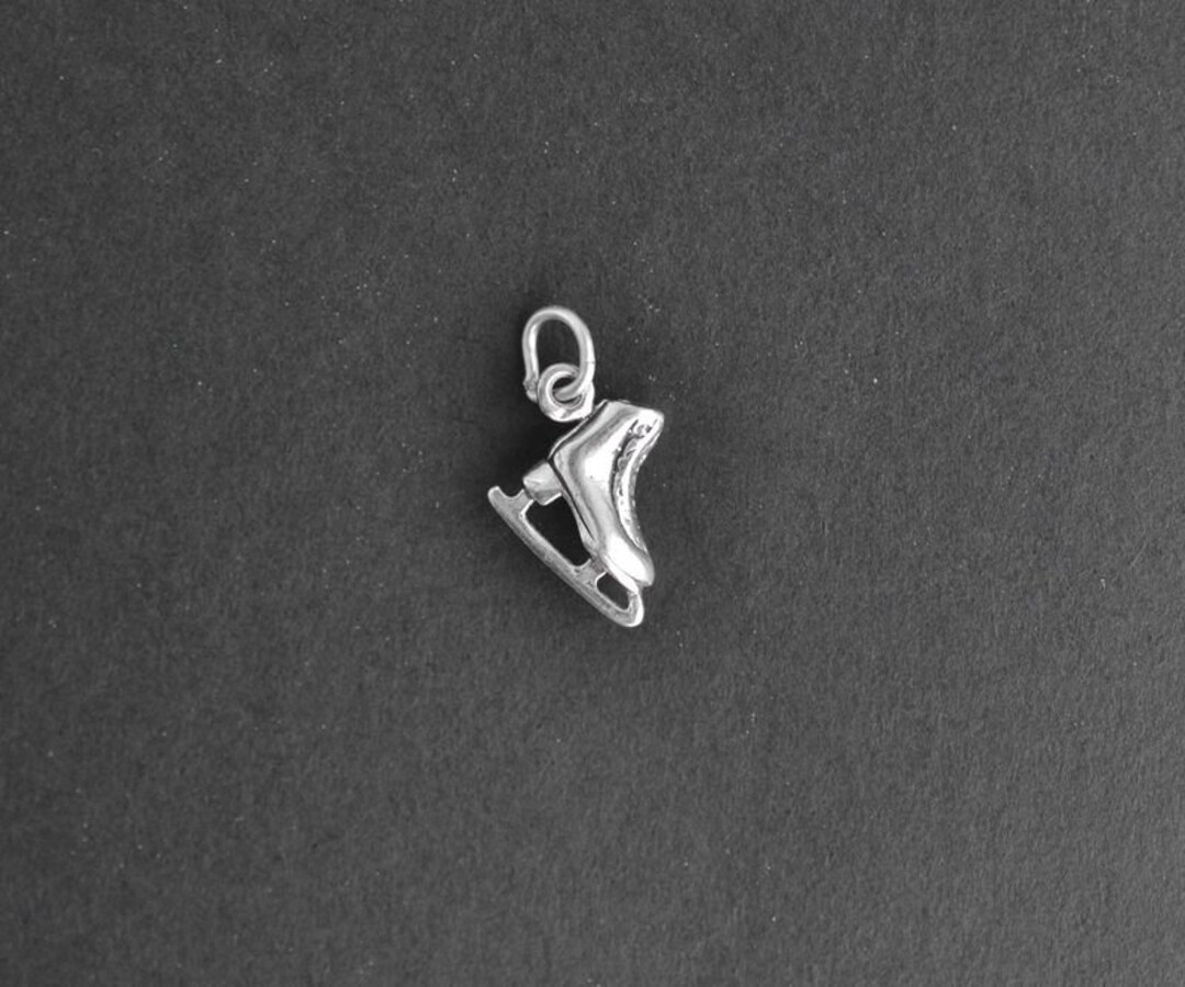 One Sterling Silver Ice Skate Charm, E88 - Etsy