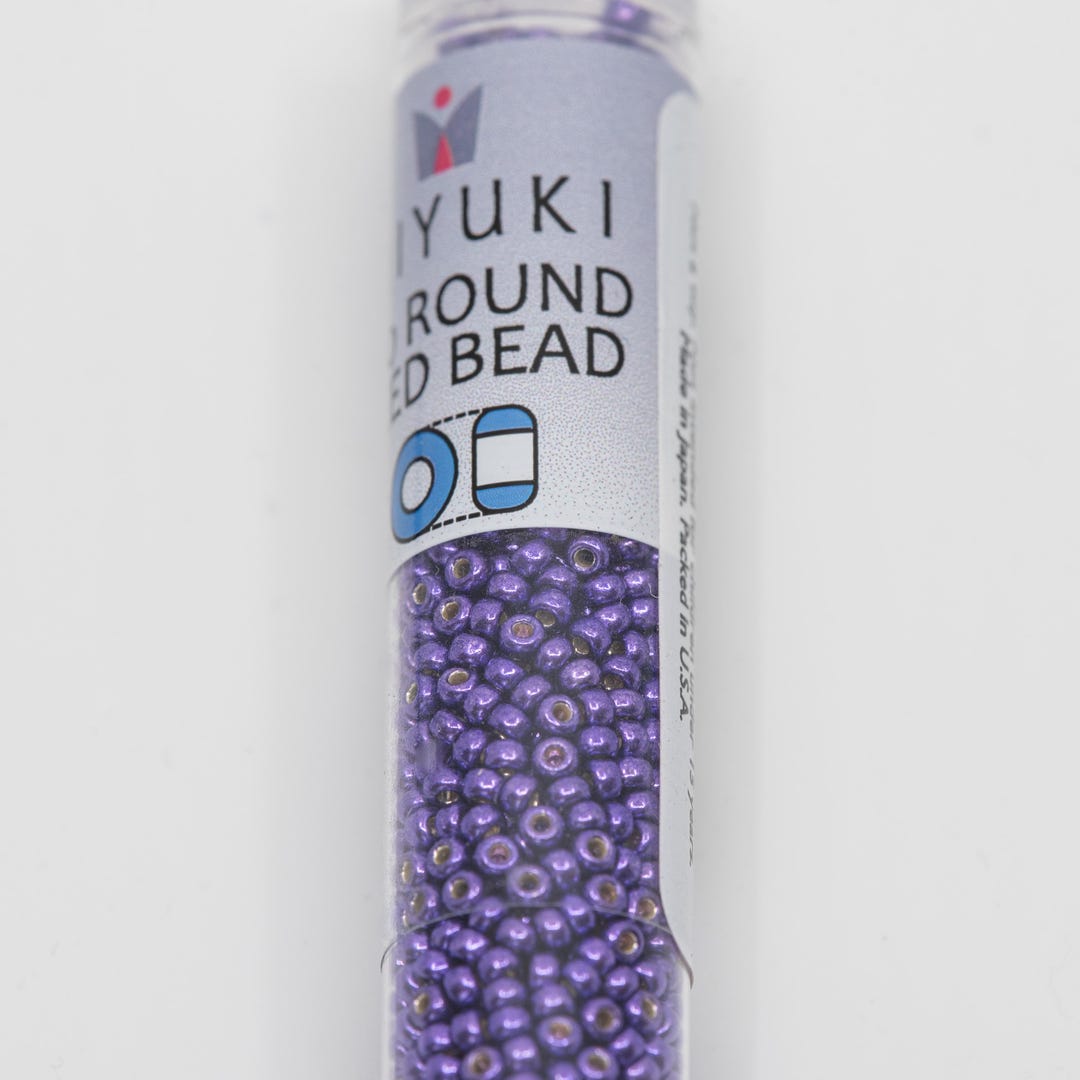 Miyuki 11/0 Round Beads Duracoat Galvanized Lilac Night 24 Grams, the ...