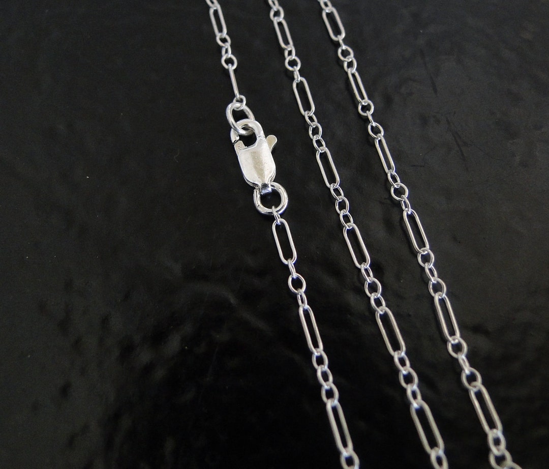 30 Inch Sterling Silver Long and Short Chain With Lobster Clasp ...