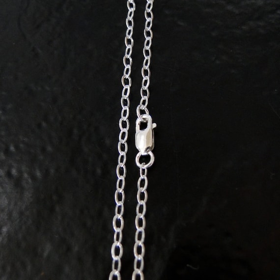 20 Inch Sterling Silver 2.3mm Round Flat Cable Chain Necklace - Etsy