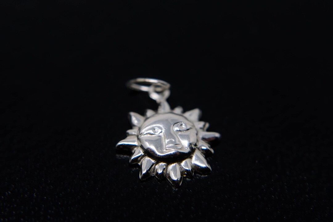 Sterling Silver Sun Charm 12mm, SC53 - Etsy