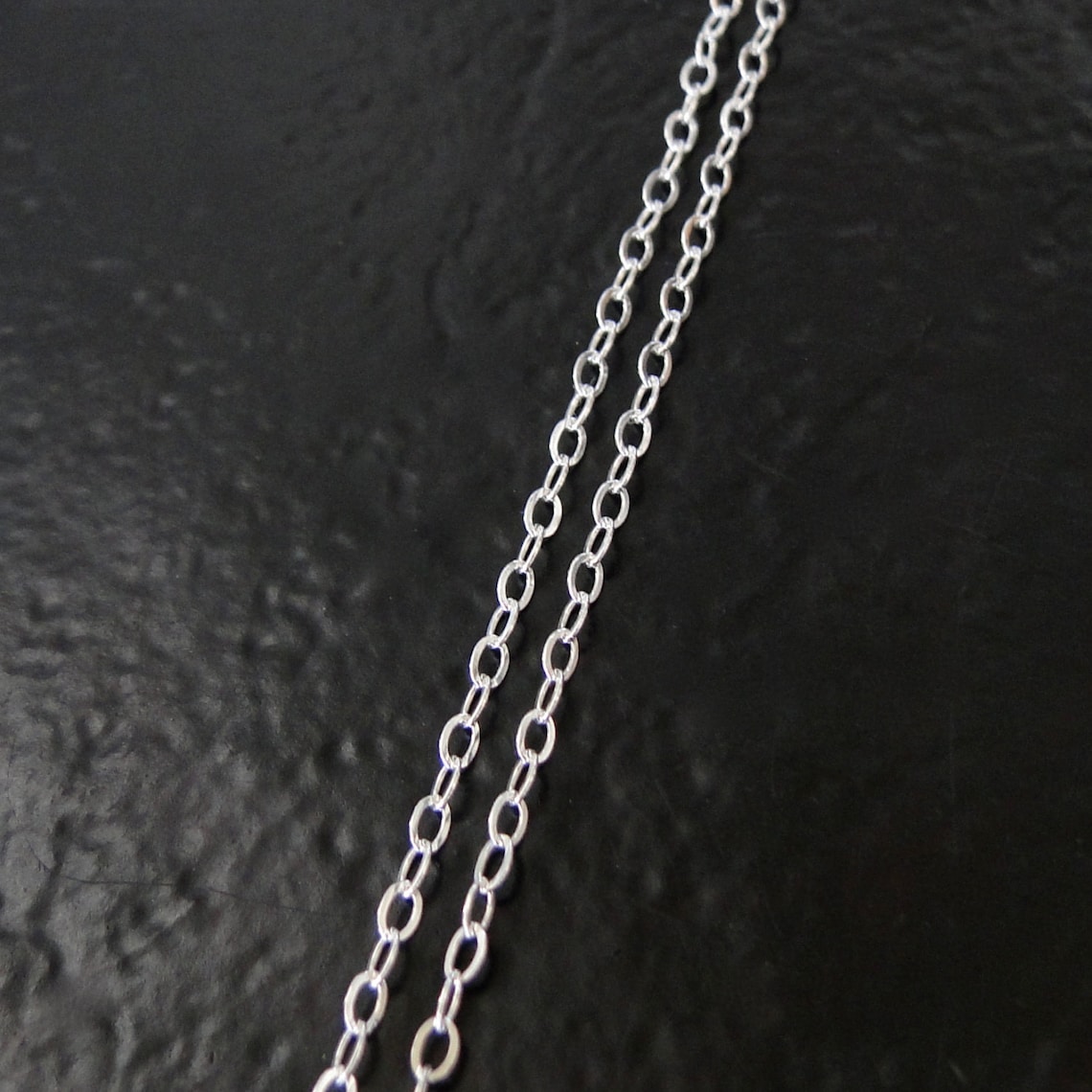 20 Inch Sterling Silver 2.3mm Round Flat Cable Chain Necklace - Etsy