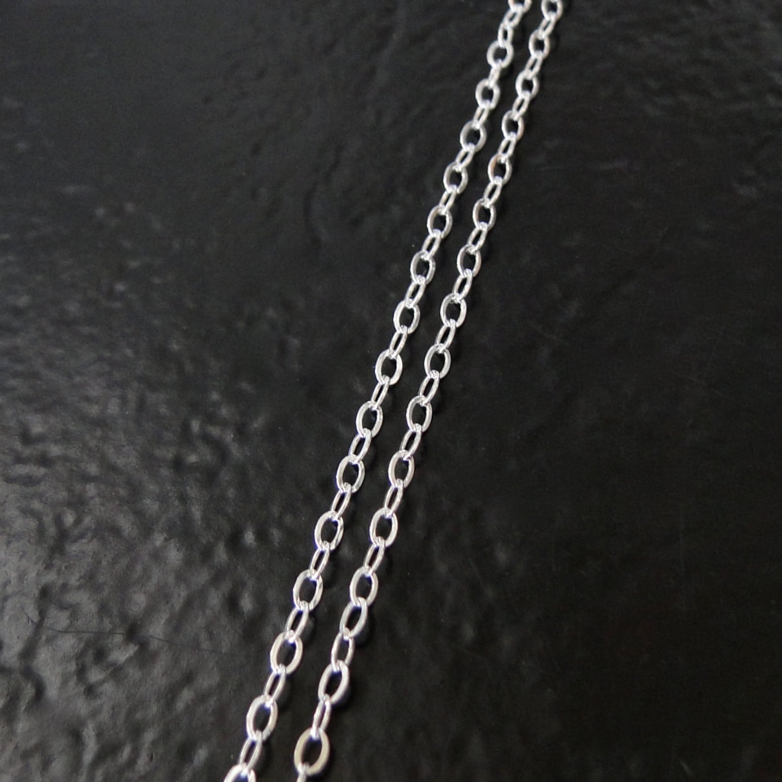 32 Inch Sterling Silver 2.3mm Round Flat Cable Chain Necklace - Etsy