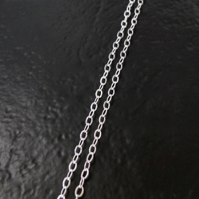 17 Inch Sterling Silver 2.3mm Round Flat Cable Chain Necklace, MADE in ...