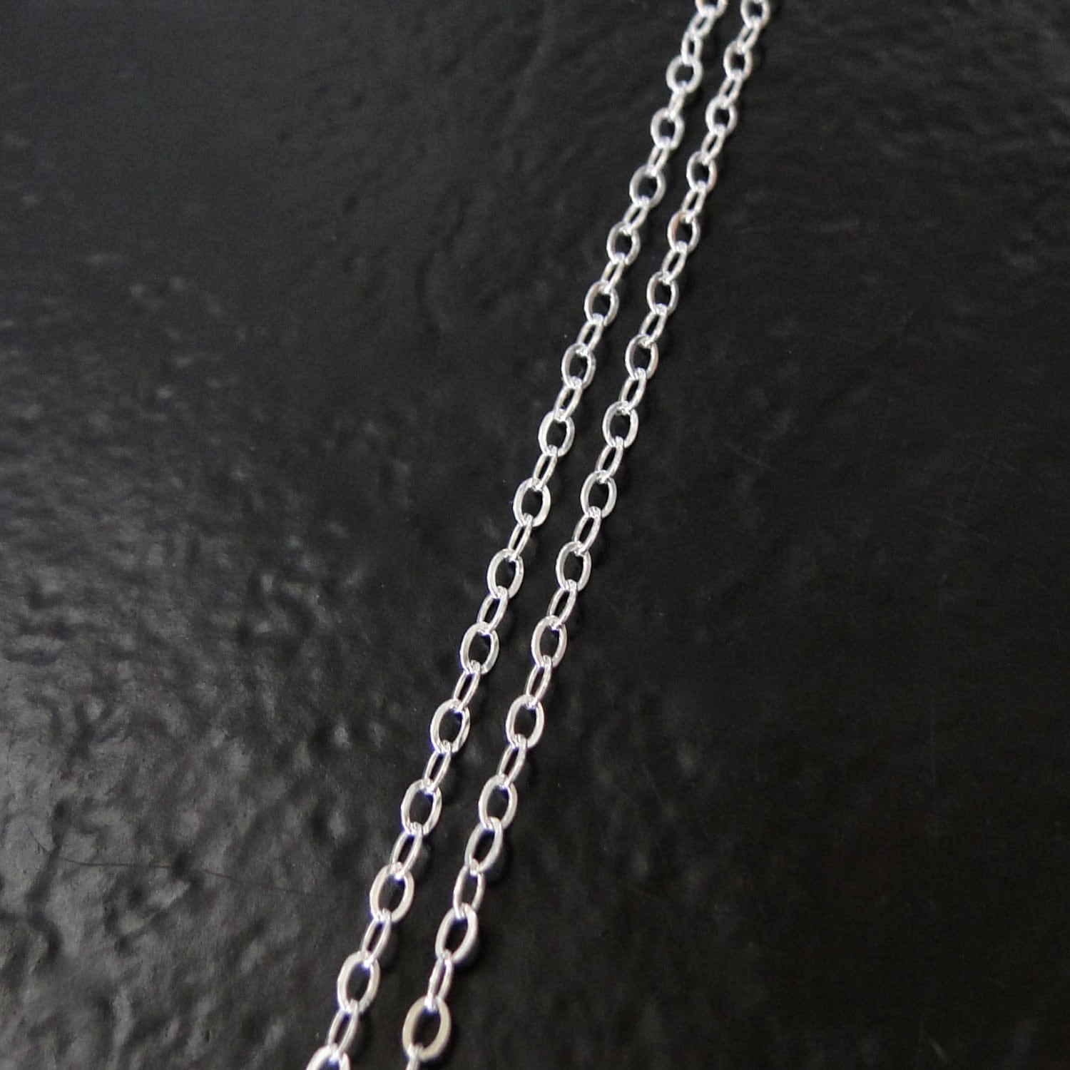 20 Inch Sterling Silver 2.3mm Round Flat Cable Chain Necklace - Etsy