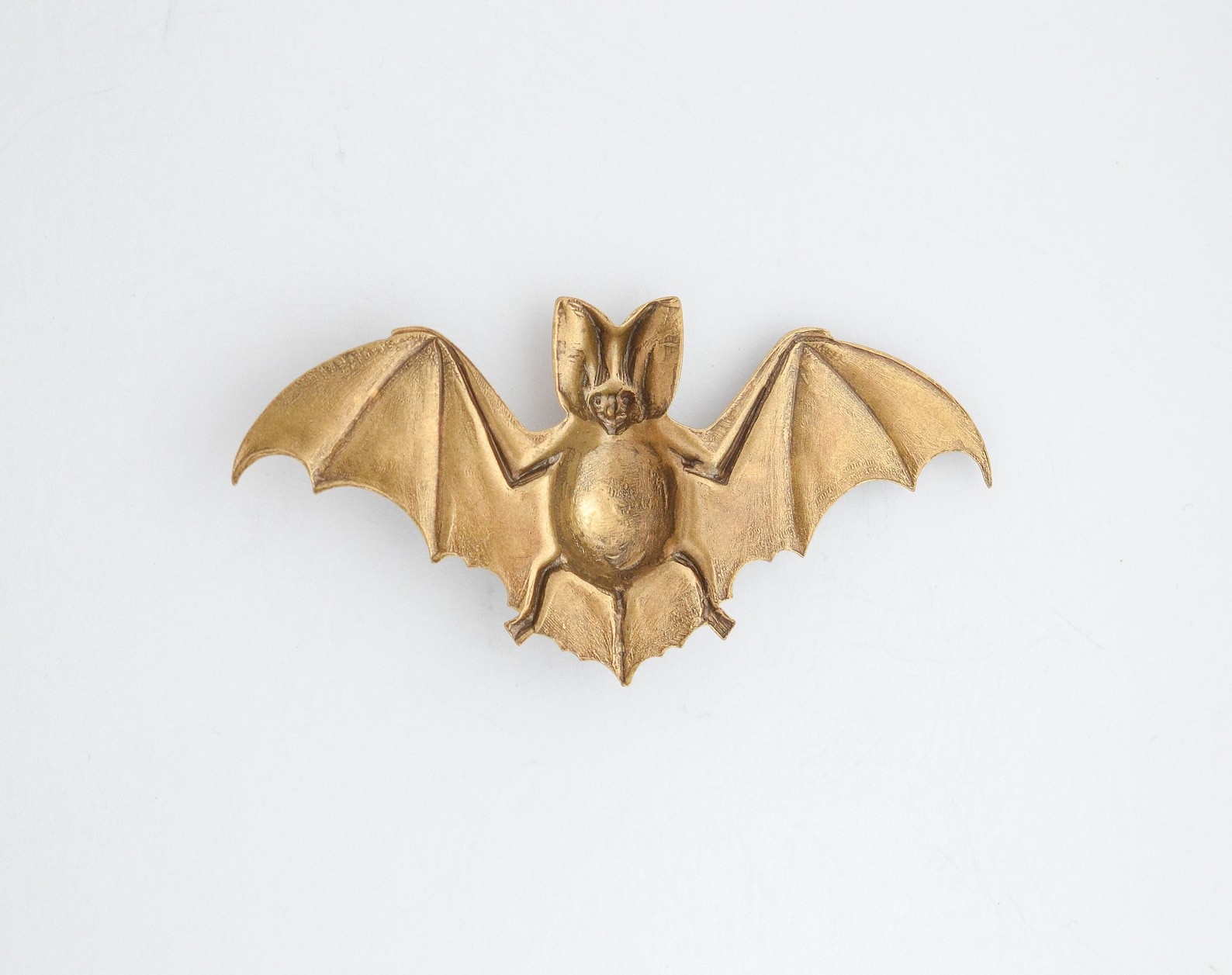 Antiqued Gold-brass Bat Charm 71mm, Made in USA, AS56 - Etsy