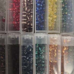 Basic Elements 6/0 Glass Seed Bead Assortment Kit 24 Flip Tubes W/ Box ...