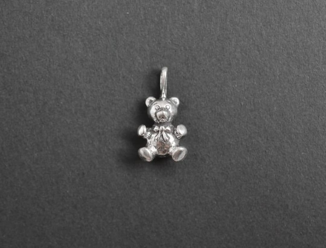 One Sterling Silver Teddy Bear Charm, E93 - Etsy