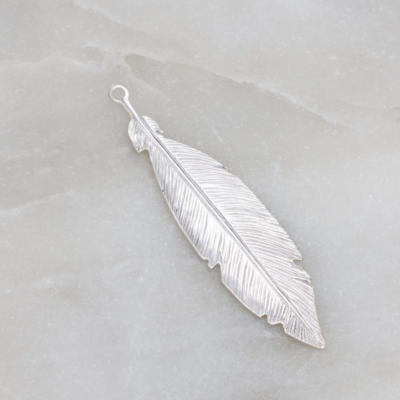 Feather Charm - Etsy