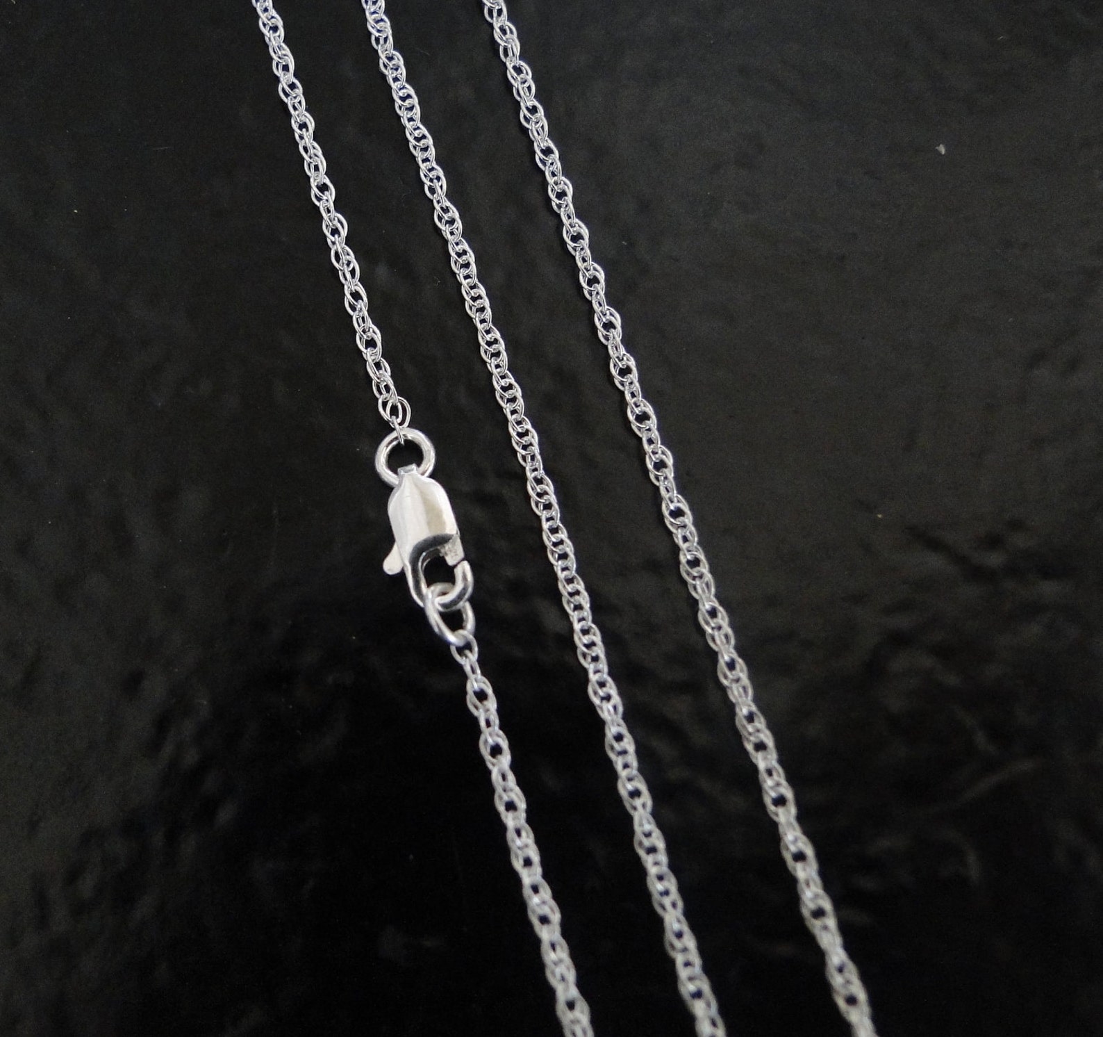 30 Inch Sterling Silver 1.3mm Rope Chain With Clasp Custom - Etsy