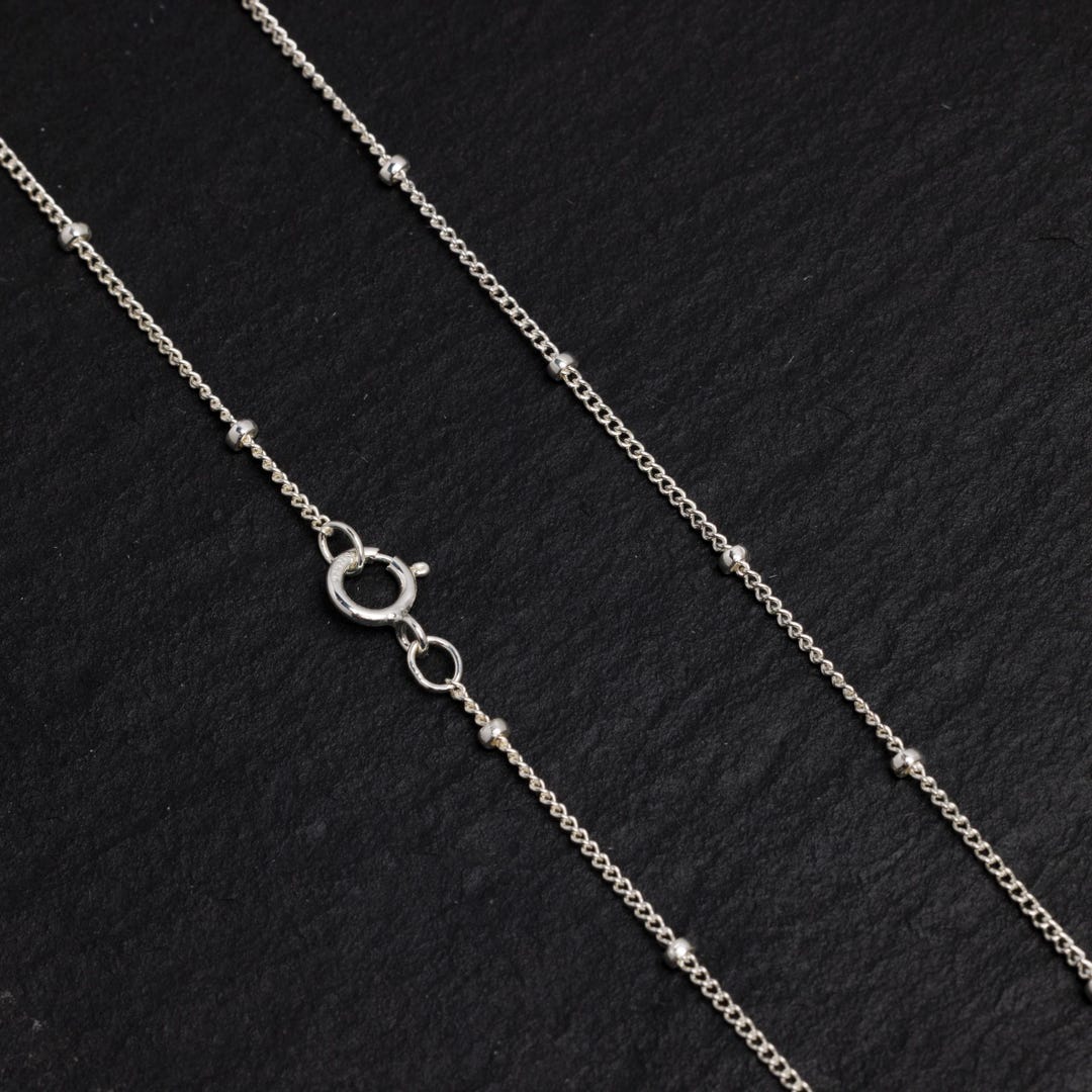 30 Inch - Sterling Silver Satellite Chain 1mm W/ 1.9mm Ball Necklace - Etsy