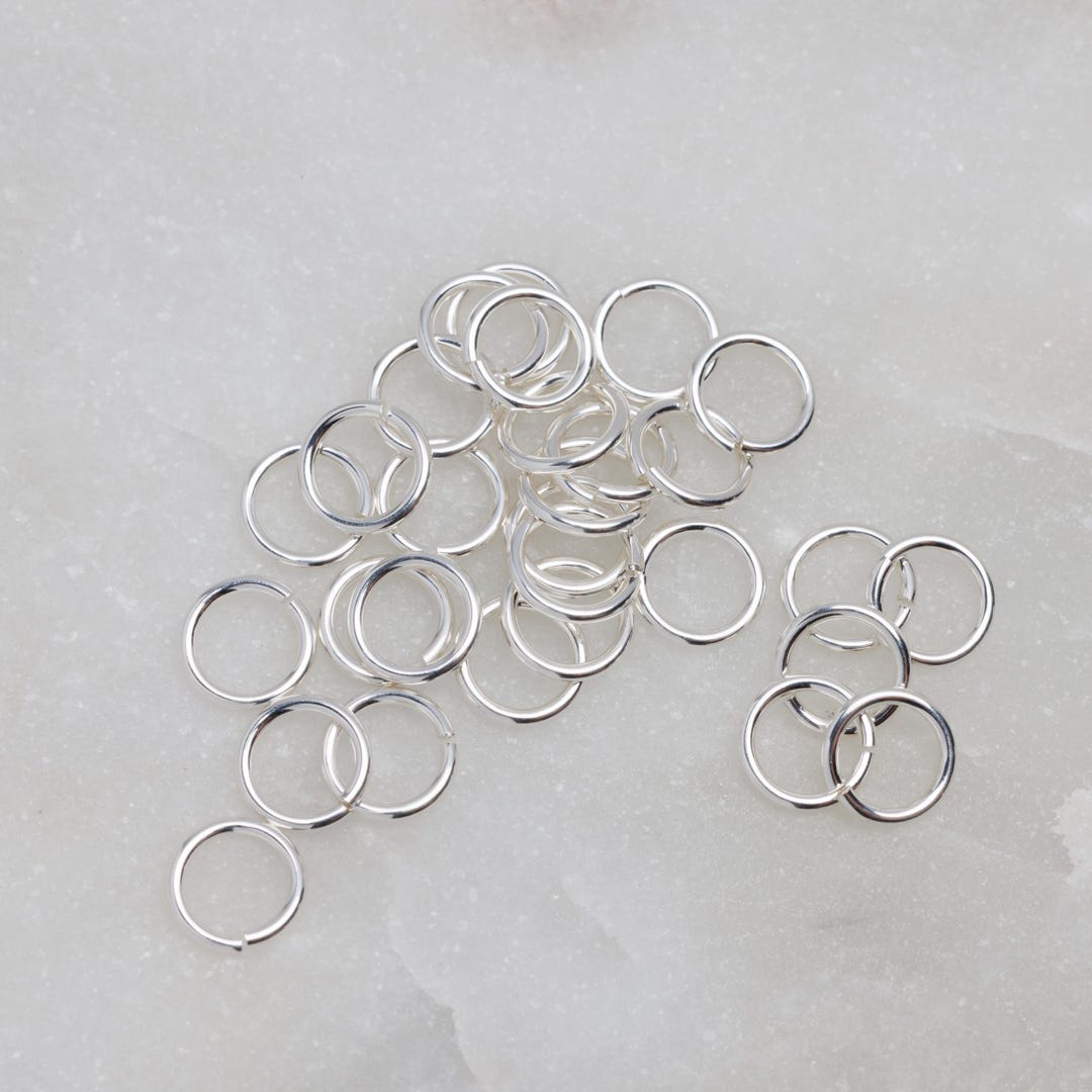 50pcs Sterling Silver 6mm Open Jump Rings 20ga, Made in USA, SS8 - Etsy