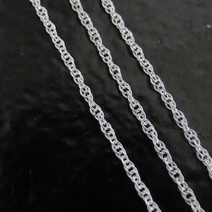 36 Inch - Sterling Silver 1.3mm Rope Chain With Clasp - Custom Lengths ...