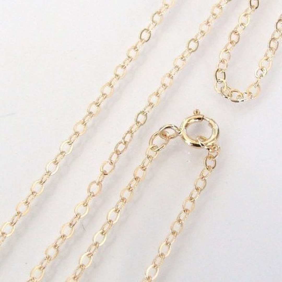 24 Inch 14K Gold Filled Cable Chain Necklace Custom Lengths Available ...