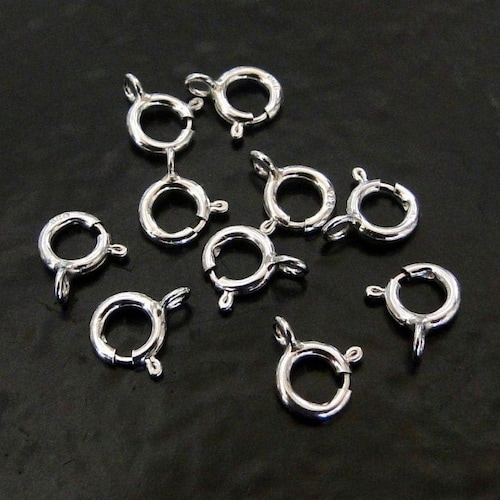 20 Pcs .925 Sterling Silver 5mm Spring Ring Clasp Made in - Etsy