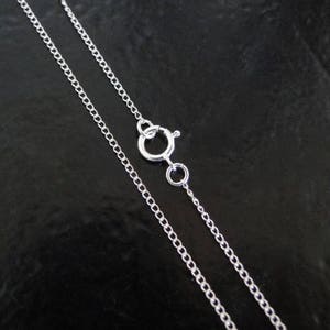18 Inch Sterling Silver 1.1mm Curb Chain Necklace - Custom Lengths ...