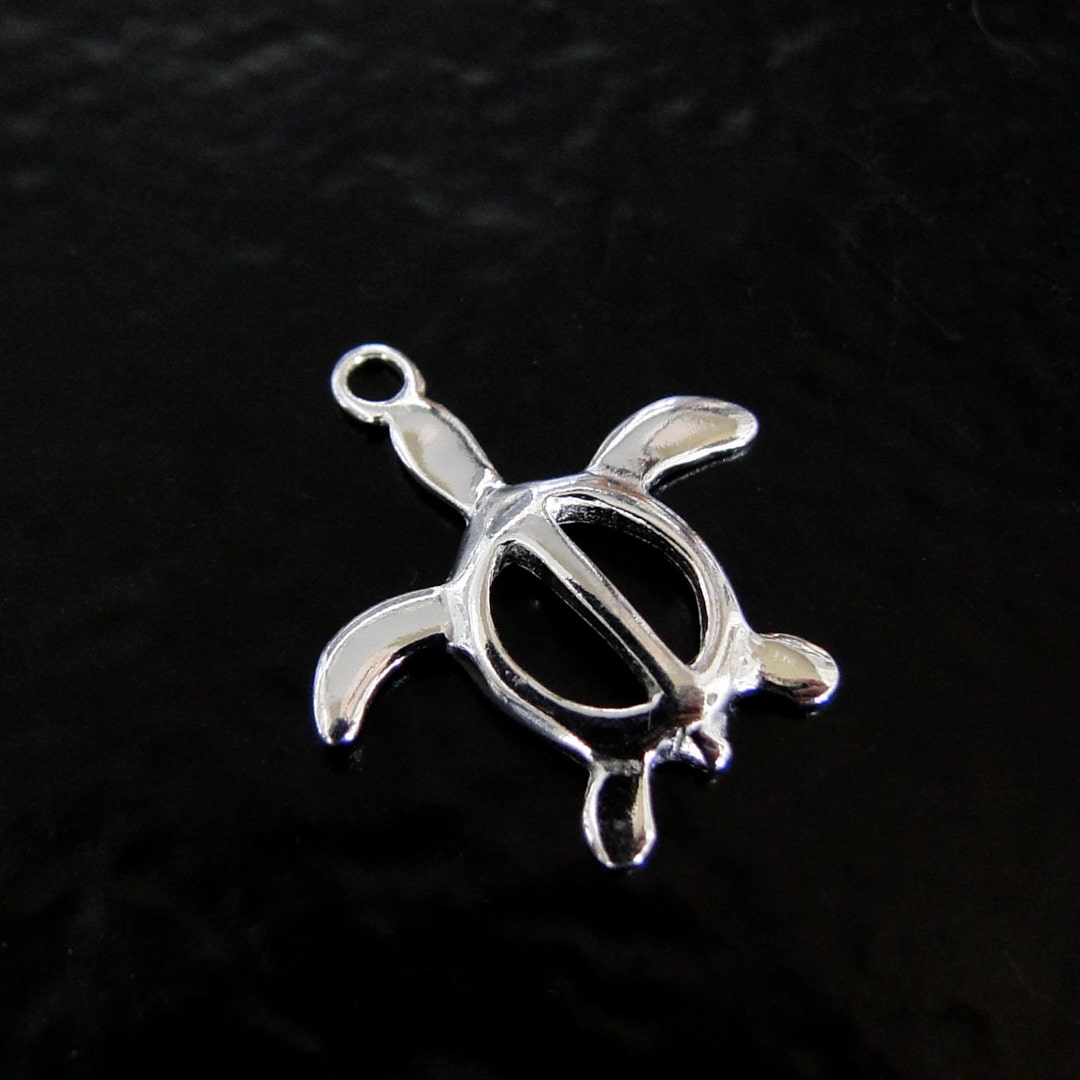 Sterling Silver Turtle Charm 18x19mm, Made in India, SC16 - Etsy