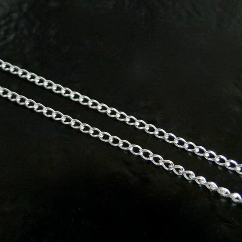 18 Inch Sterling Silver Curb Chain Necklace Custom Lengths - Etsy