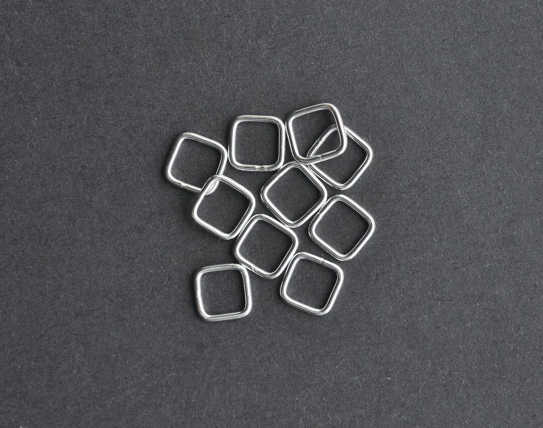 Ten - .925 Sterling Silver 6mm Closed Square Jump Rings 20.5ga, Made in USA, A31 - Etsy