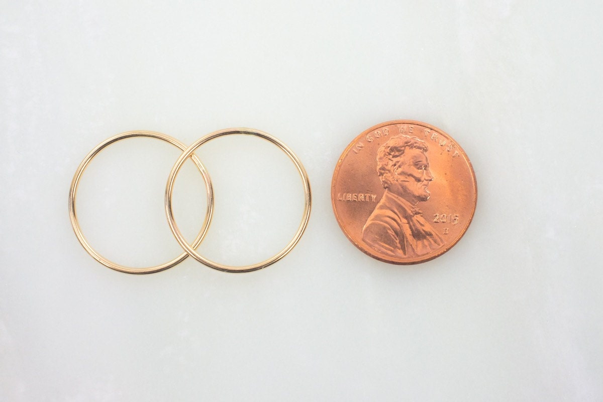2 Pcs 19mm Circle Link Closed Connector 14K Gold Filled Made - Etsy