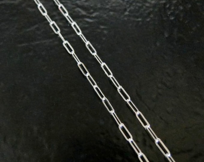 3 Feet Sterling Silver 5x2mm Drawn Cable Chain by the Foot Custom ...