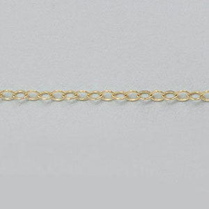 14K Solid Gold Cable Chain Necklace: Dainty USA Made, SG4 - Etsy