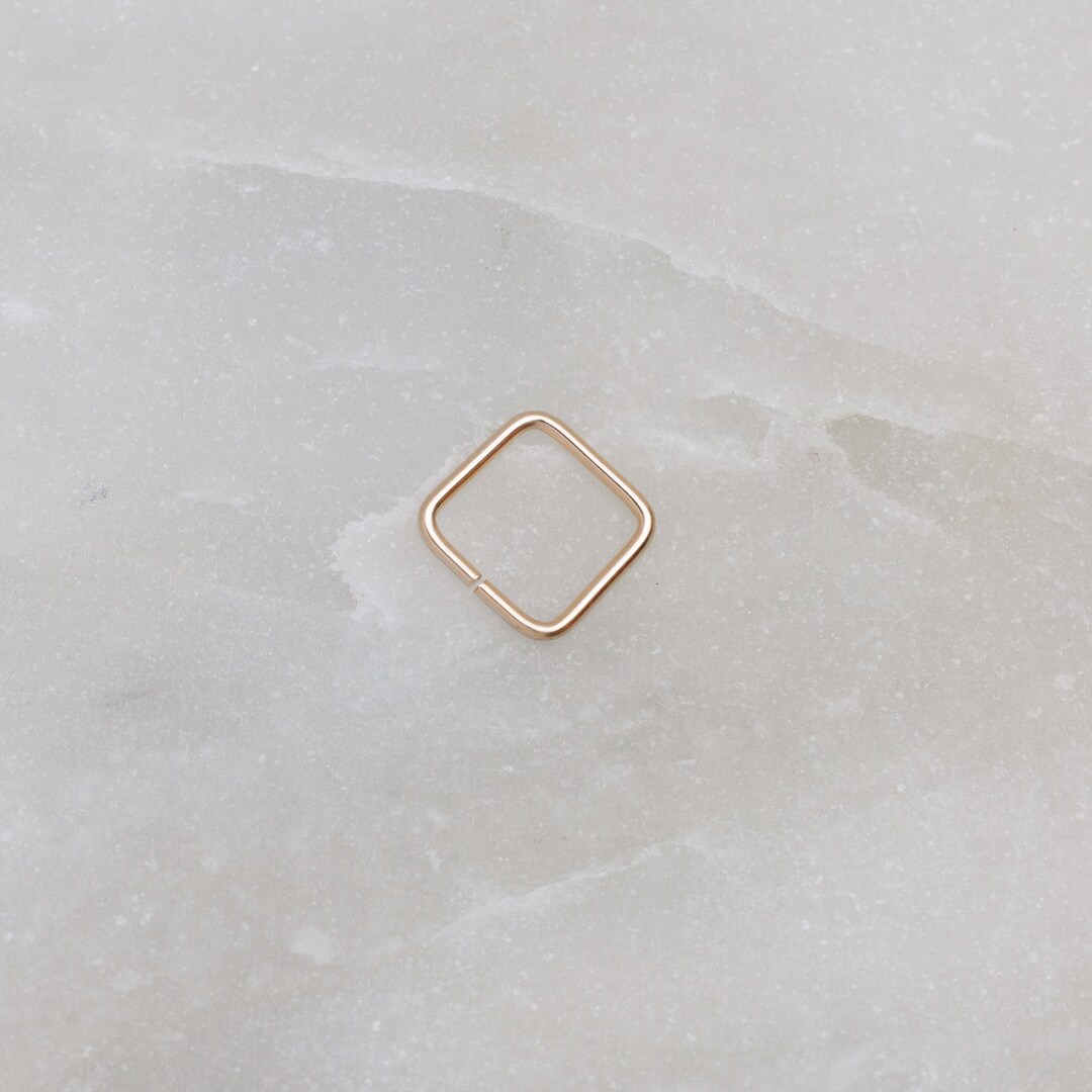 4pcs - 14K Gold Filled 8mm Open Square Jump Rings 20ga, Made in USA ...