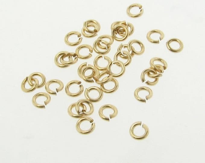 50pcs 14K Gold Filled 4mm Open Jump Rings, 22 Ga Made in USA, GF8 - Etsy